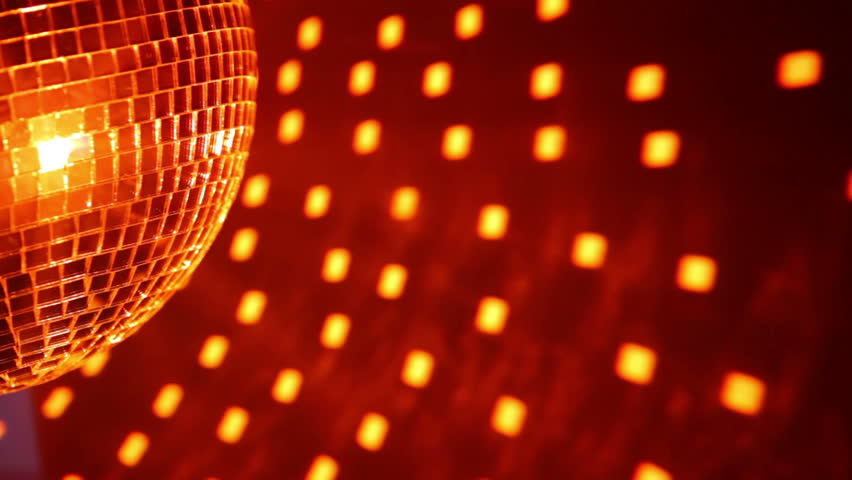Part Of Orange Disco Ball Effect And Reflected Dots On The Wall, Copy ...