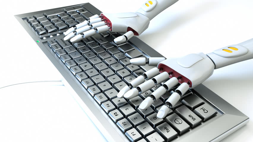 Stock video of robot with keyboard | 6022232 | Shutterstock