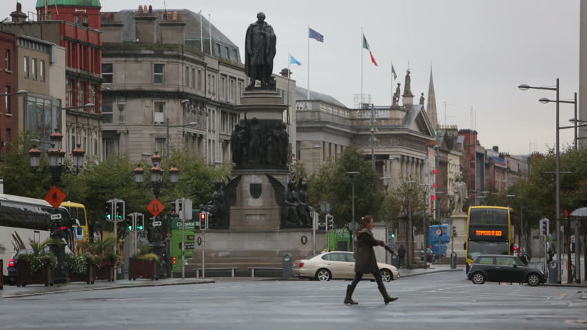 Stock video of dublin, ireland, 5 october: urban life | 6062972 ...
