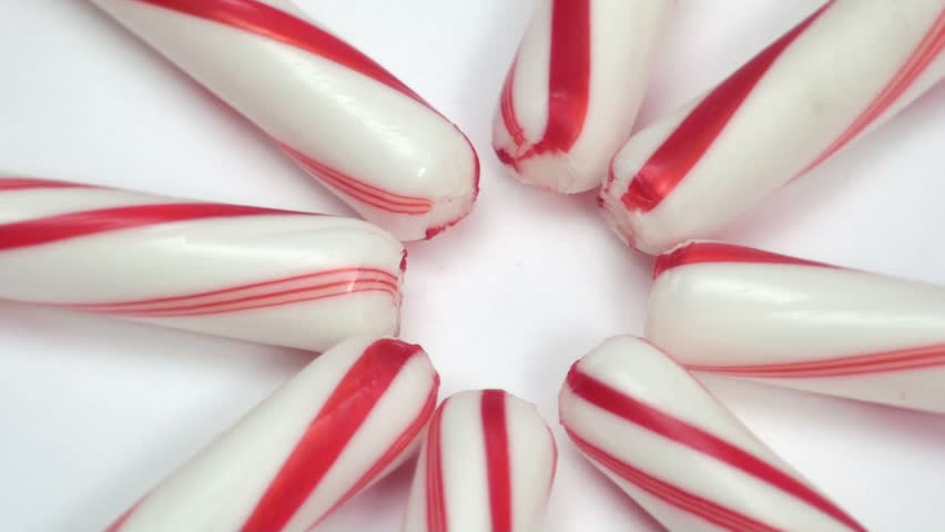Candy Cane Design Isolated Against Red Background Zoom - NTSC Stock ...