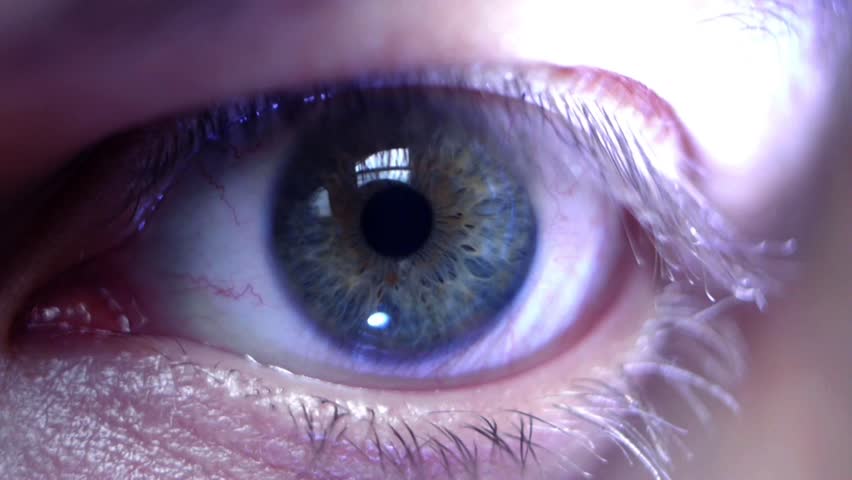 Close up Human Eye Under Stock Footage Video (100% Royalty-free ...