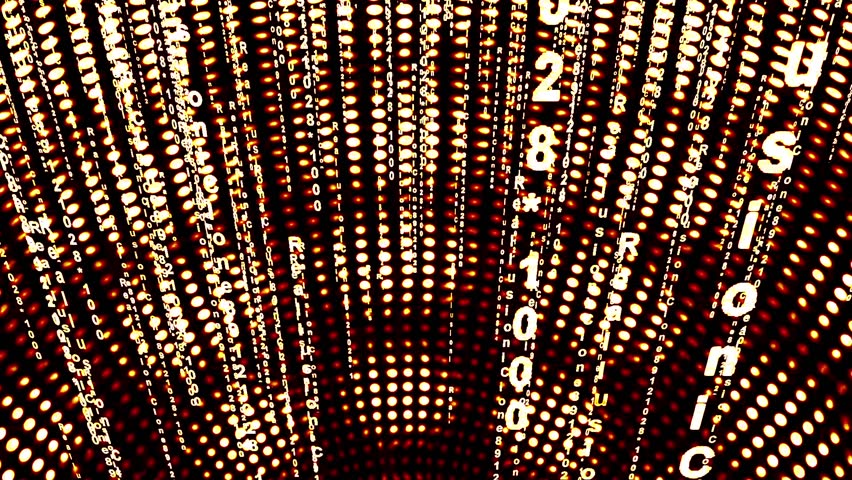 Abstract Number Scrolling Across the Stock Footage Video (100% Royalty ...