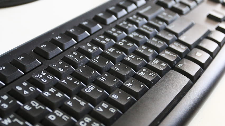 Typing Series, HD Video Of Close Up Of Fingers Typing On Computer ...