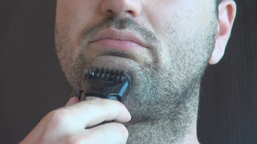 Young Man Having Dry Shaving Stock Footage Video (100% Royalty-free ...