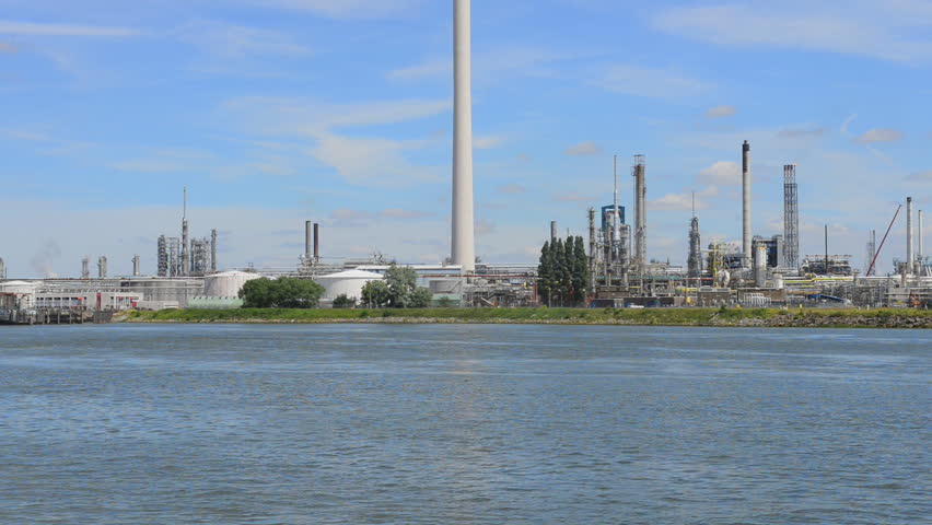 Oil Refinery in Rotterdam Netherlands Stock Footage Video (100% Royalty ...
