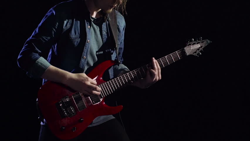 Rocker Twanging Electric Guitar and Stock Footage Video (100% Royalty ...