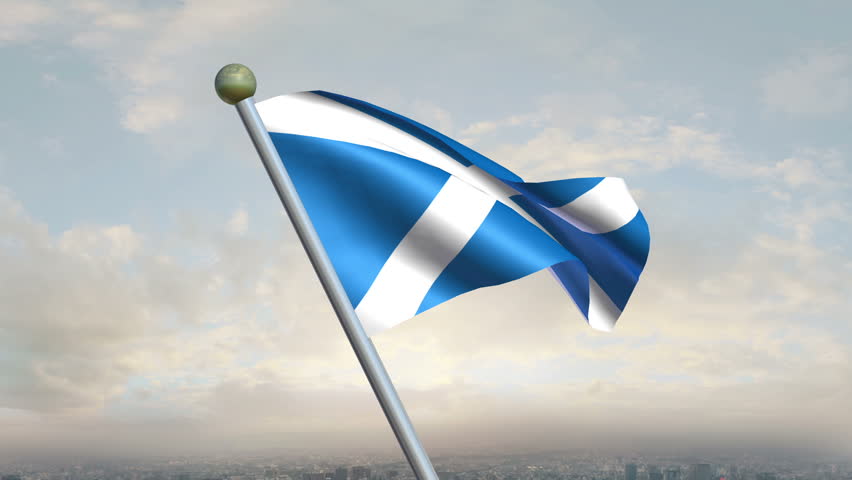 Looping Scottish Flag Animation with Stock Footage Video (100% Royalty ...