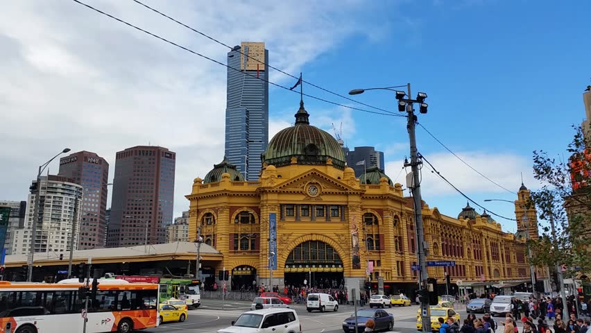 Stock video of melbourne city victoria australia. establishing shot ...