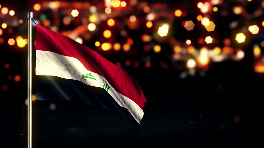 Flag Of Iraq Beautiful 3d Animation Of Iraq Flag With Alpha Channel In ...