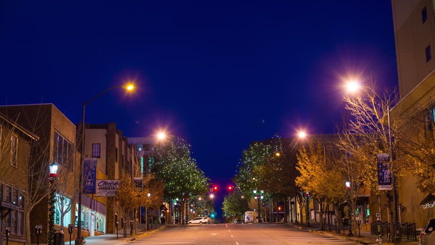 Athens, Georgia, USA Downtown Time Lapse On Broad Street. Stock Footage ...