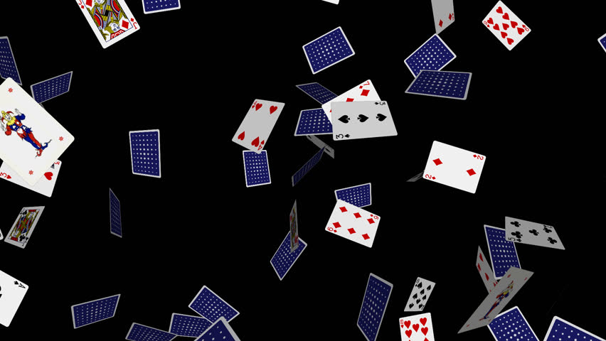 Playing Cards - Flying 2 - Loop - Alpha Channel - Slow Motion Animation ...