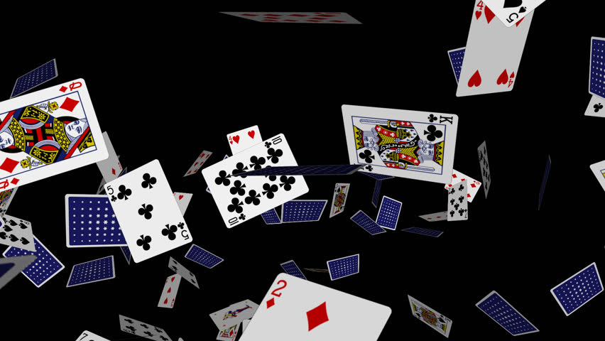 Playing Cards - Flying 2 - Loop - Alpha Channel - Slow Motion Animation ...