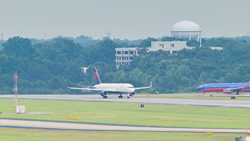 Atlanta - 2014: Passenger Airplanes Stock Footage Video (100% Royalty ...