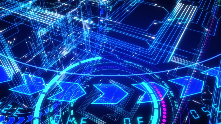 4K Futuristic Technological Abstract Motion Background, Seamless Loop ...