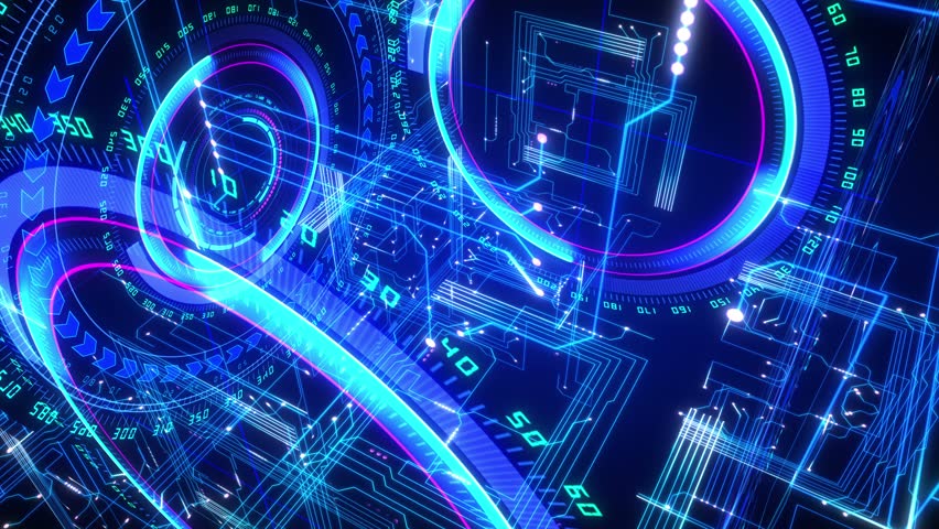 4k Futuristic Technological Abstract Motion Stock Footage Video (100% ...