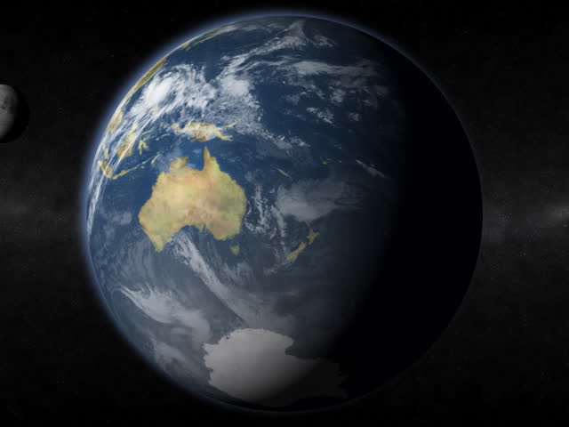 This Hd Realistic Earth Revolves Stock Footage Video (100% Royalty-free ...