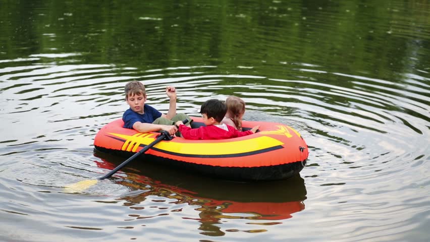 Three Little Children Float in Stock Footage Video (100% Royalty-free ...