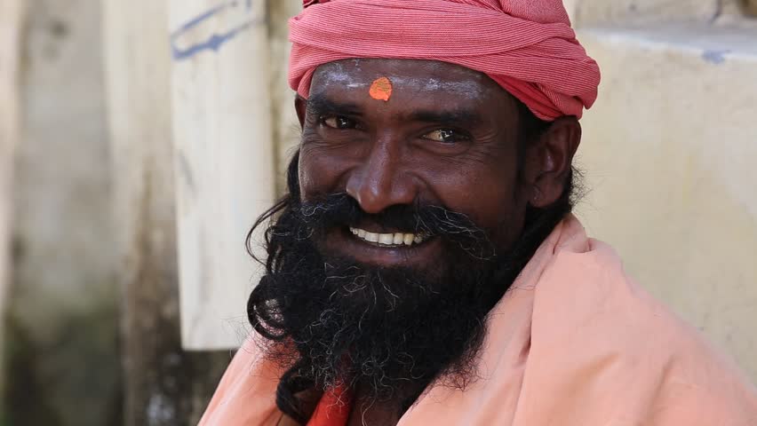 HARIDWAR, INDIA - OCTOBER 21, 2014 : Unidentified Indian Poor Man Sits ...