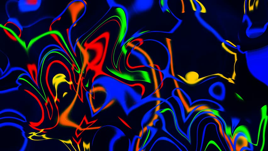 Psychedelic Liquid Painting Animated Seamless Motion Graphics Visual ...