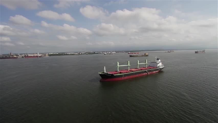 Paranagua, PR - Brazil - April 7 2014 View Of The Port Of Paranagua ...