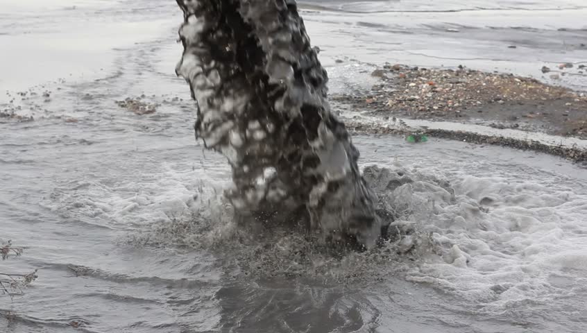 Industrial Pipe Discharging Liquid Waste Stock Footage Video (100% ...