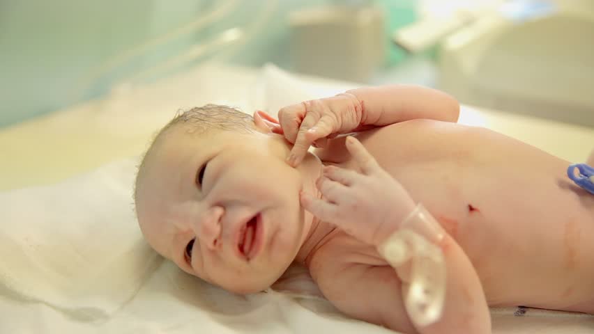 Just-born Baby Boy Hold On Fathers Finger. Just-born Baby Boy Hold On ...