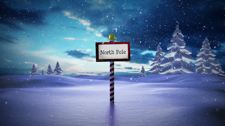 Digital Animation Of Santa Standing In The North Pole Stockvideos ...