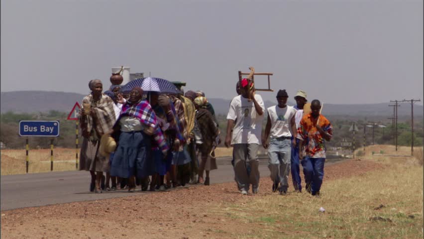 Group Singing While Walking Alongside Stock Footage Video (100% Royalty ...