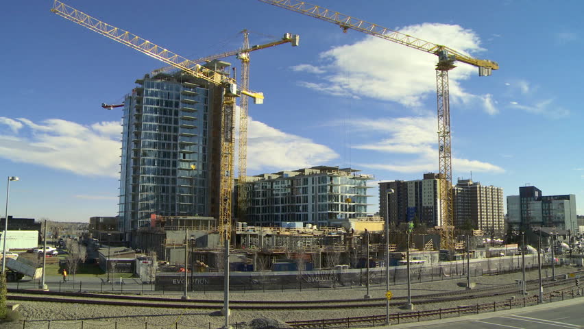 This Is A Construction Site In Downtown Calgary In Time Lapse With In ...