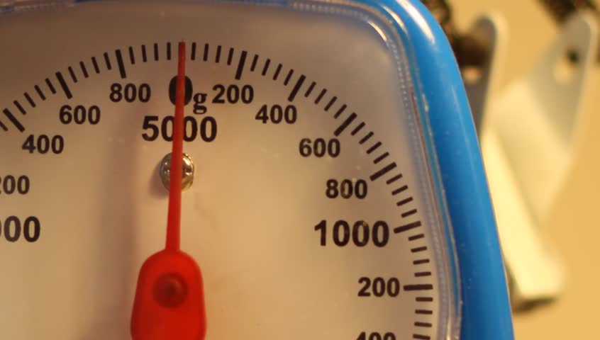Close-up Shots Of A Scale, Measuring 1 Kilo, Suitable For Cooking, Food ...