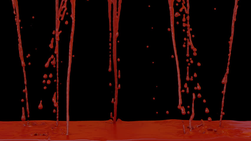 Animated Splashing Blood 2. Transparent Background - Alpha Channel ...