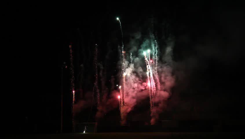 Red Bengal Fire On Black Background Stock Footage Video 9319610 ...