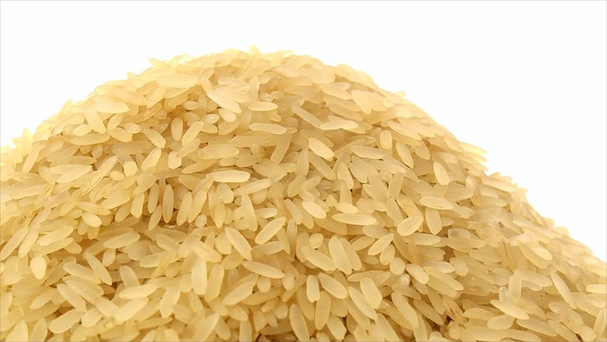 Zoom In Of Parboiled Rice On White Background 2. Stock Footage Video ...