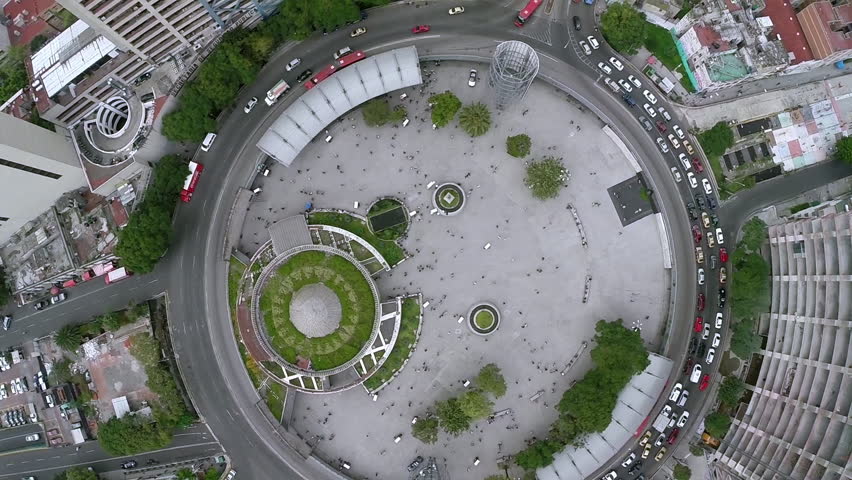 Aerial View. A Close Up Shot Of Expressway Intersection. Stock Footage ...
