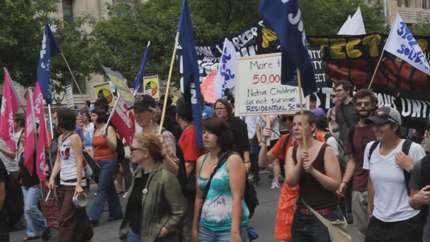 Stock video of toronto, ontario - june 24th: protesters | 861202 ...