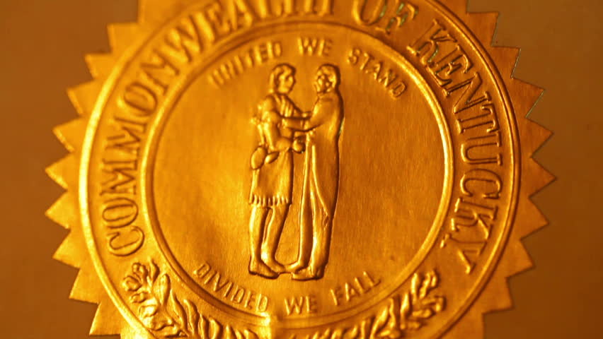 Seal of Kentucky Commonwealth Stock Footage Video (100% Royalty-free ...