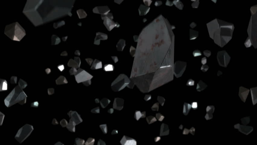 Camera Follows Broken Glasses Exploding Against Black Background. Shot ...