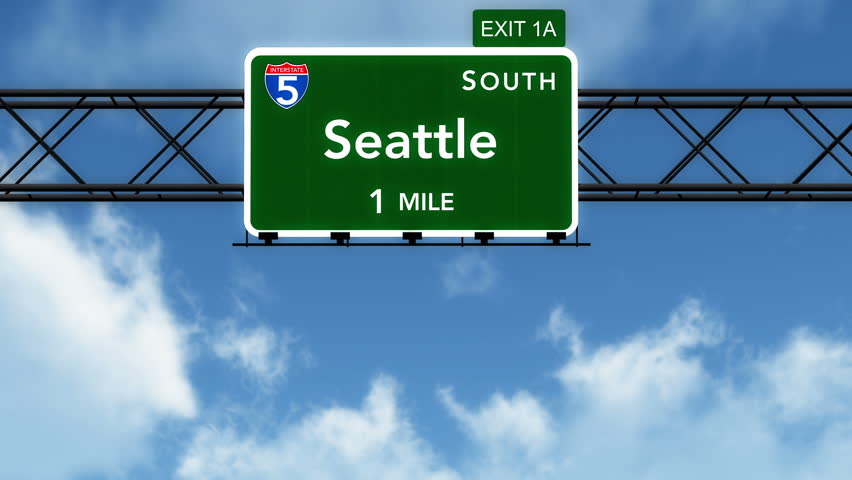 4k Seattle Usa Interstate Highway Stock Footage Video (100% Royalty ...
