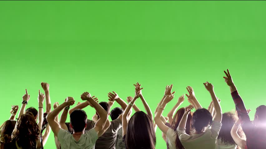 Concert Crowd Green Screen Stock Footage Video | Shutterstock
