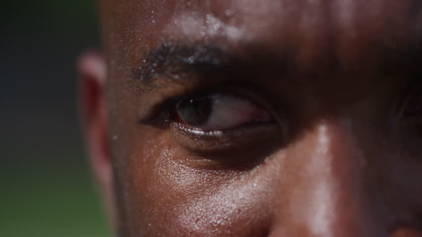 Close Up Of A Nervous, Agitated Man Sweating Stock Footage Video ...