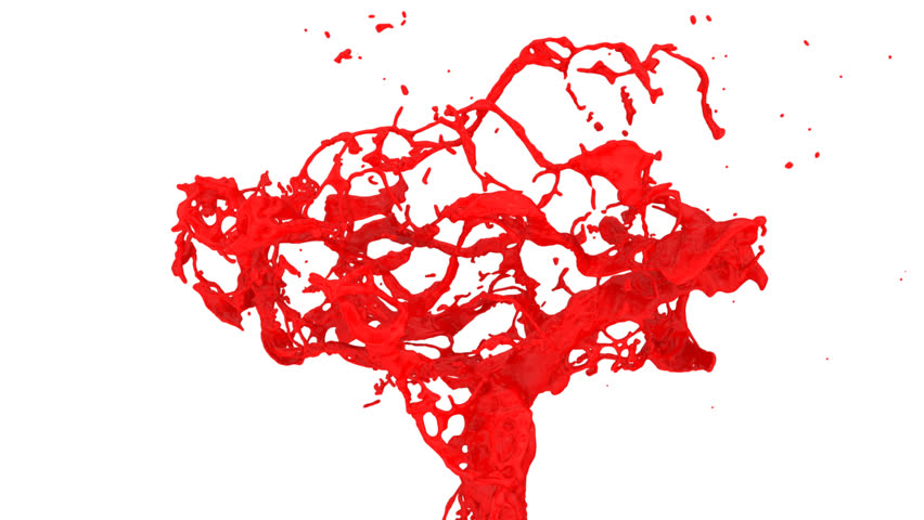 Abstract Splash of Red Paint Stock Footage Video (100% Royalty-free ...