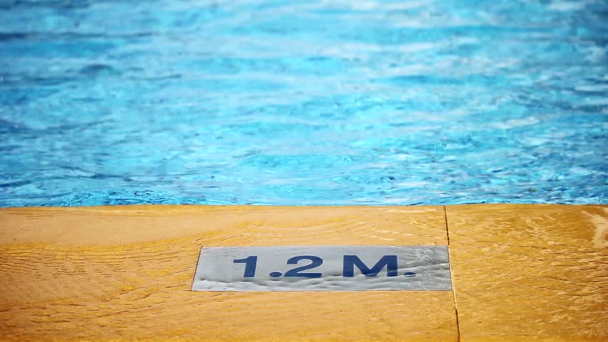 "1.2 M." Depth Marking On Pool Edge.inscription Of The Swimming Pool ...