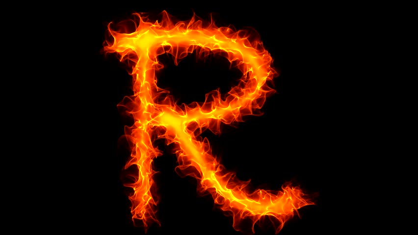 Letter R On Fire Stock Footage Video 1034806 | Shutterstock