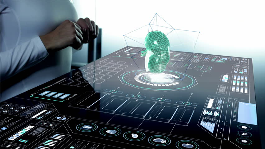 Stock video of motion graphics healthcare medical science touchscreen ...