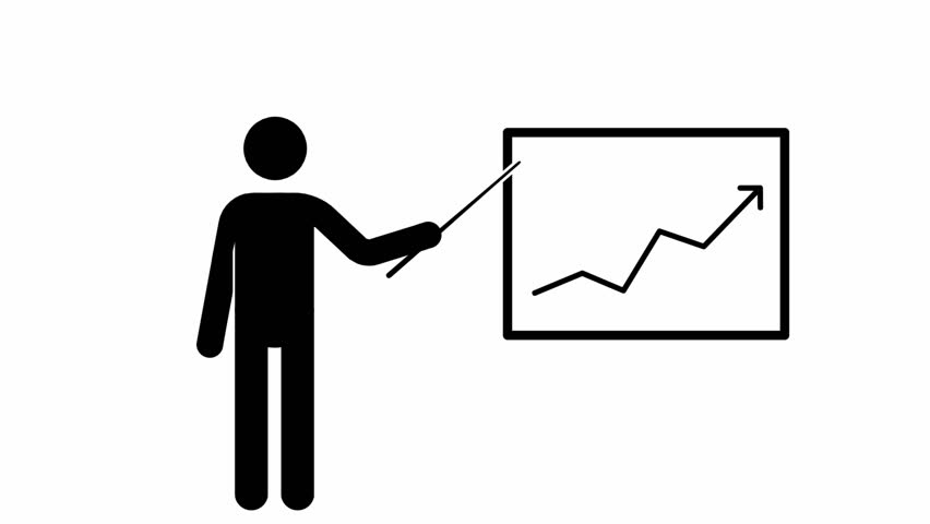 Stock video of pictogram man doing a presentation | 9389132 | Shutterstock