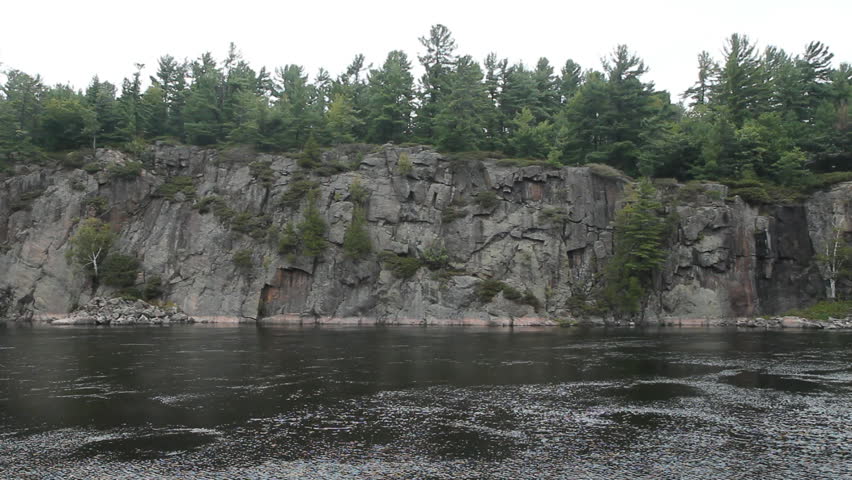 Cliff On Shore of Canadian Stock Footage Video (100% Royalty-free ...