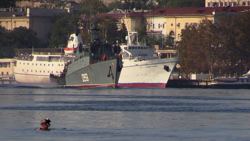 Missile Hovercraft "Bora" At The Pier. Warship Of The Russian ...